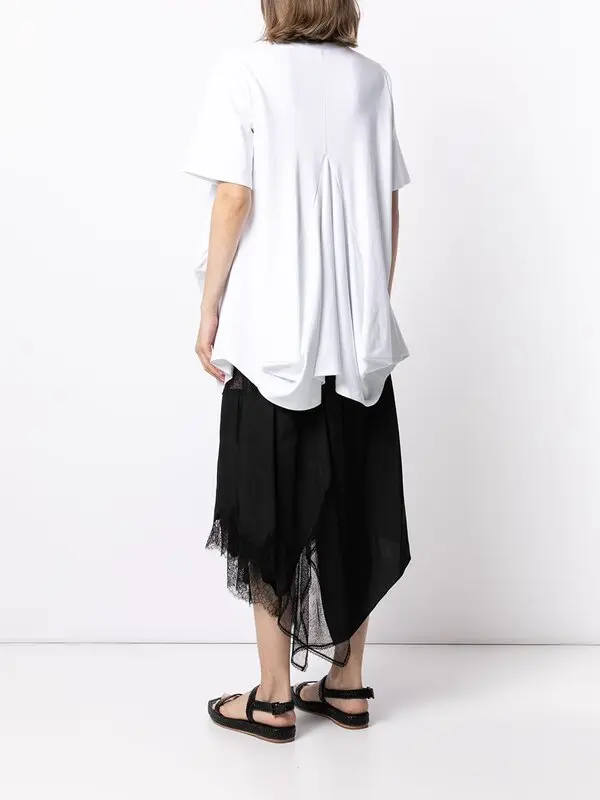 Goen.j Draped Cotton T-shirt