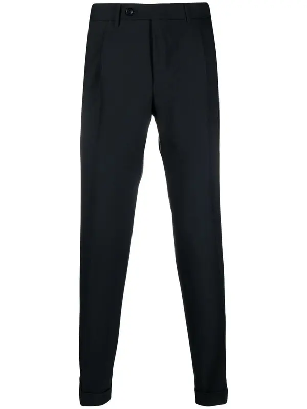 Canali Slim-fit Tailored Trousers - Blue