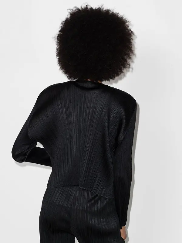 Issey Miyake Plissé Cardigan - Black