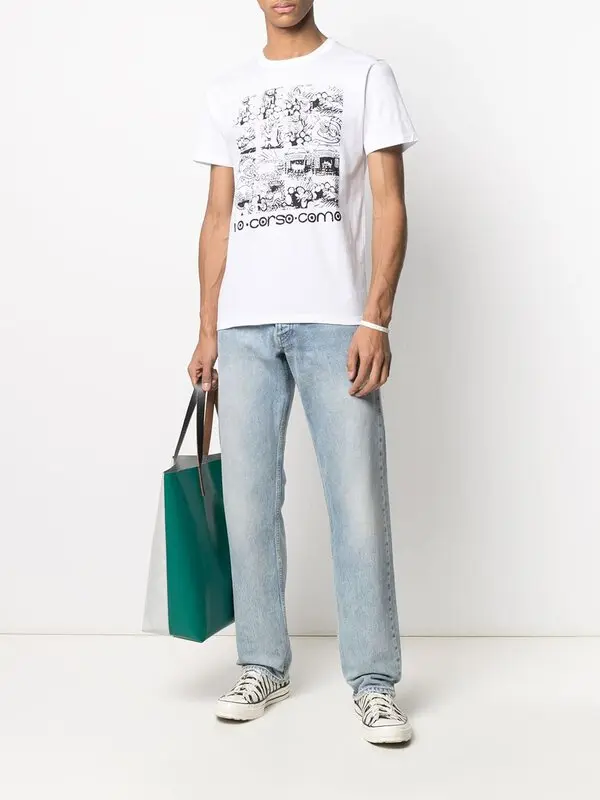10 CORSO COMO Graphic Print T-shirt - White