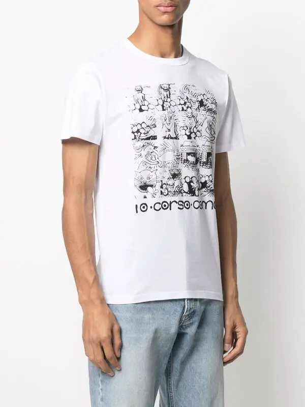 10 CORSO COMO Graphic Print T-shirt - White