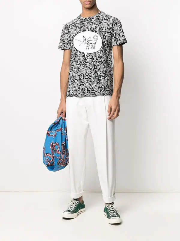 10 CORSO COMO Graphic Print T-shirt - Black