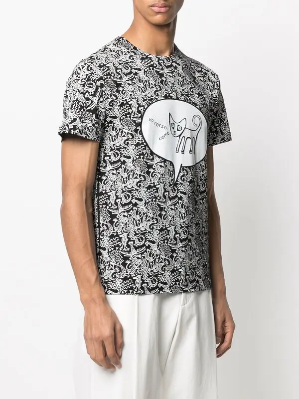 10 CORSO COMO Graphic Print T-shirt - Black