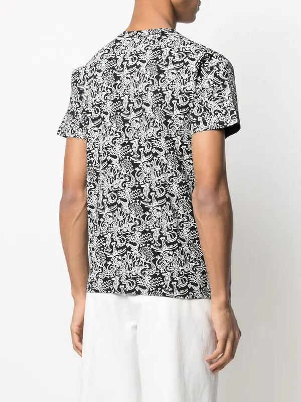 10 CORSO COMO Graphic Print T-shirt - Black
