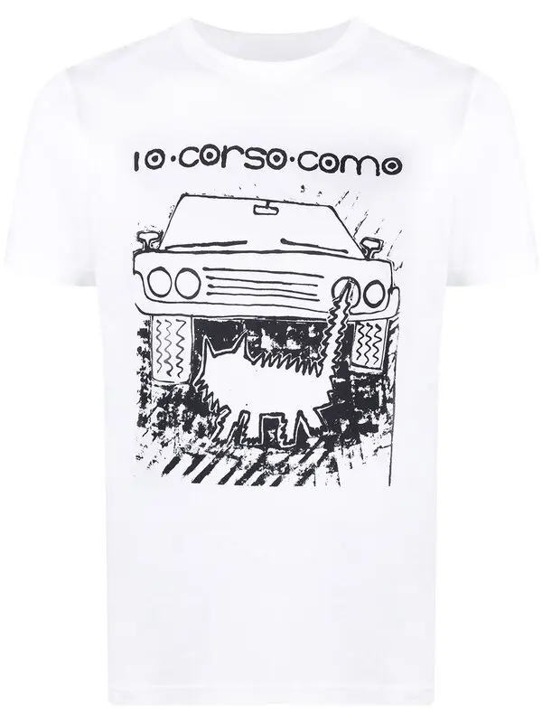 10 CORSO COMO Graphic Print T-shirt - White