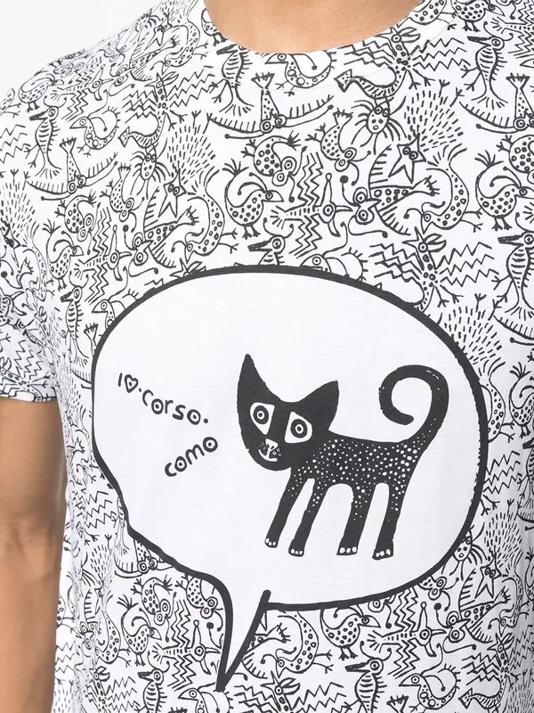 10 CORSO COMO Graphic Print T-shirt - White