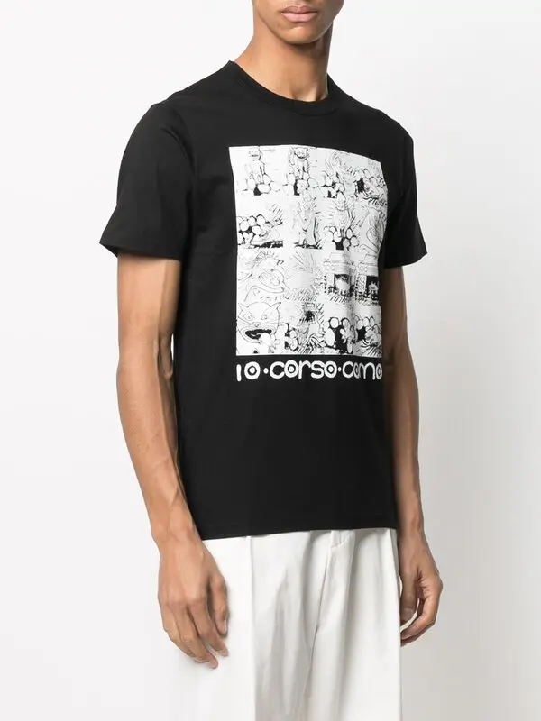 10 CORSO COMO Graphic Print T-shirt - Black