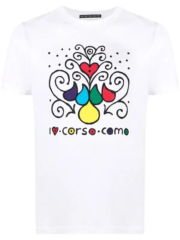 10 CORSO COMO Graphic Print T-shirt - White