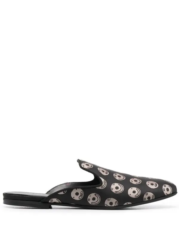 10 CORSO COMO X The Merchant Of Florence Emoji Mules - Black