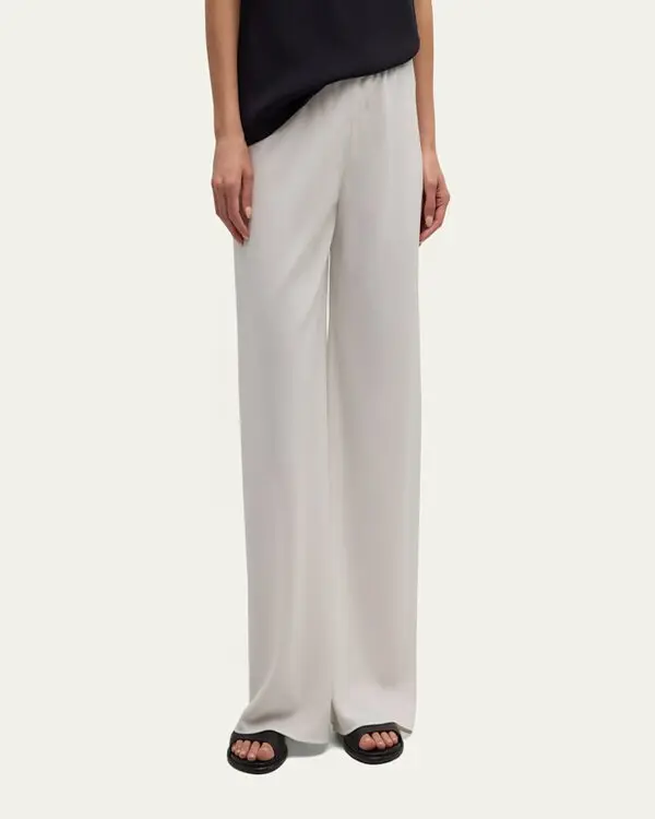 THE ROW Gala Wide-leg Crepe Pants