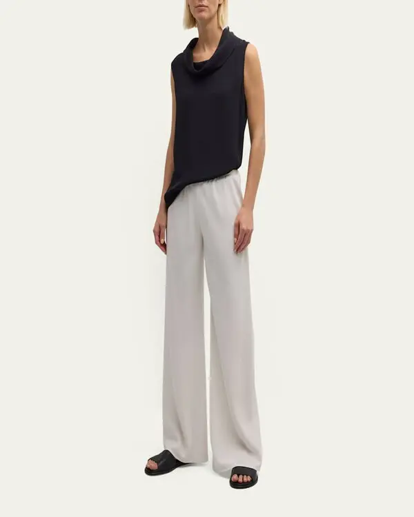 THE ROW Gala Wide-leg Crepe Pants