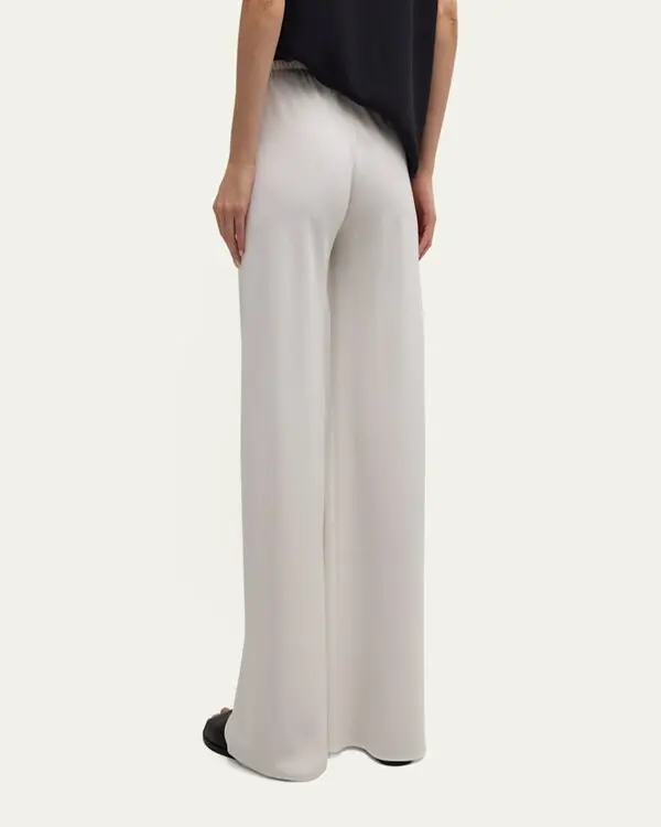 THE ROW Gala Wide-leg Crepe Pants