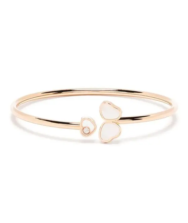 Chopard 18kt Rose Gold Happy Hearts Wings Bangle - Pink