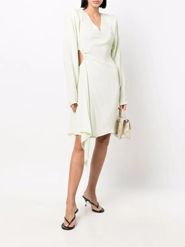 Off-White Cut-out Long-sleeve Dress