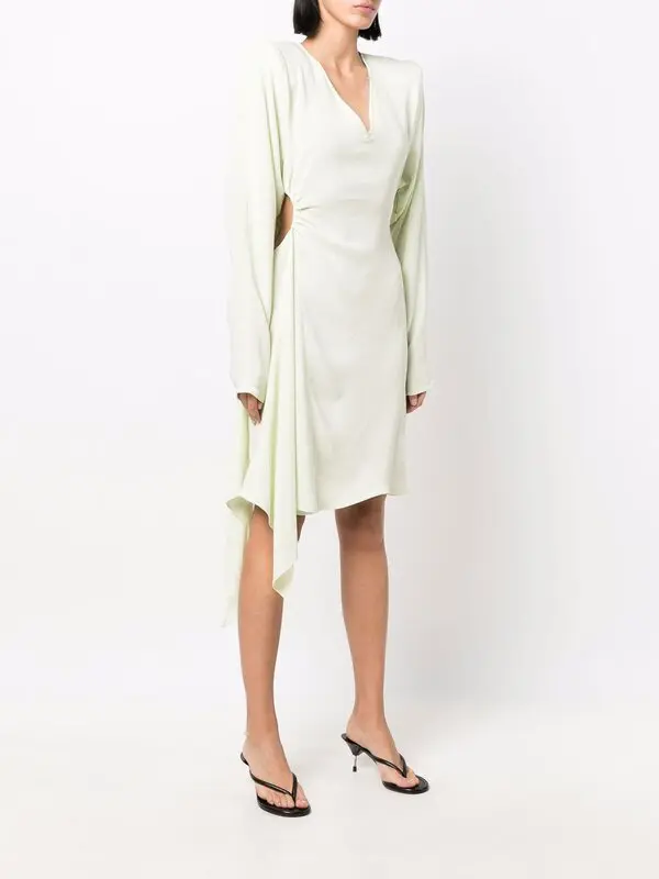 Off-White Cut-out Long-sleeve Dress