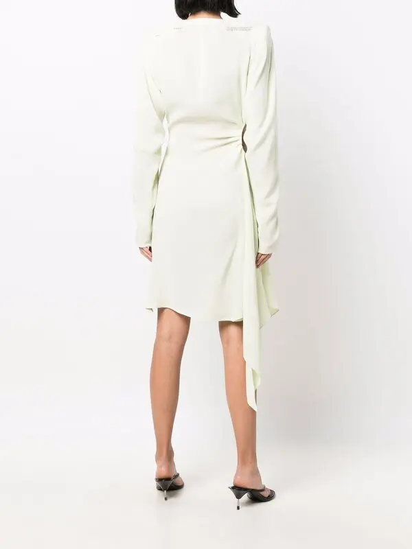 Off-White Cut-out Long-sleeve Dress