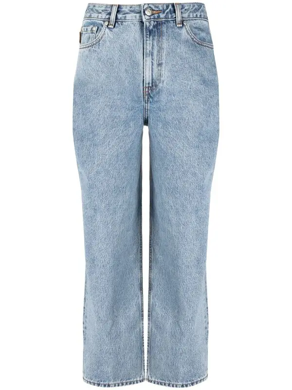 GANNI High-rise Straight-leg Jeans - Blue