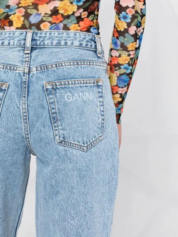 GANNI High-rise Straight-leg Jeans