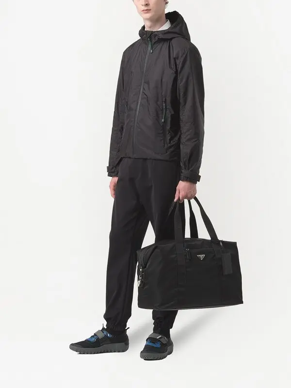 Prada Re-nylon And Saffiano Leather Duffle Bag