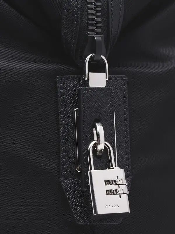 Prada Re-nylon And Saffiano Leather Duffle Bag