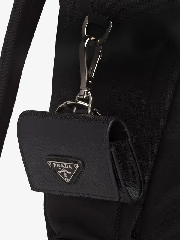 Prada Leather Earphones Case - Black