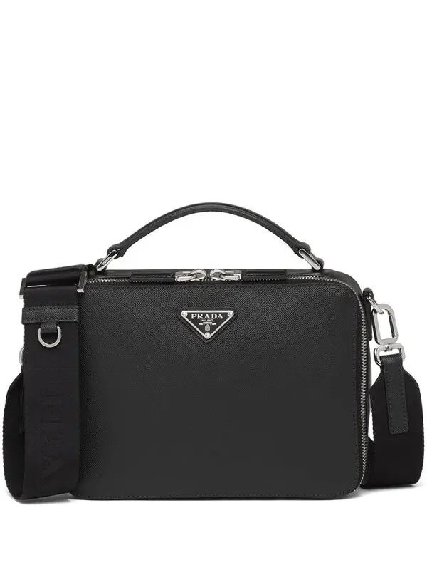 Prada Brique Saffiano Leather Bag - Black