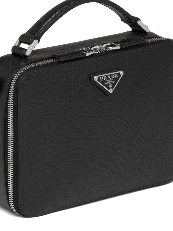 Prada Brique Saffiano Leather Bag - Black