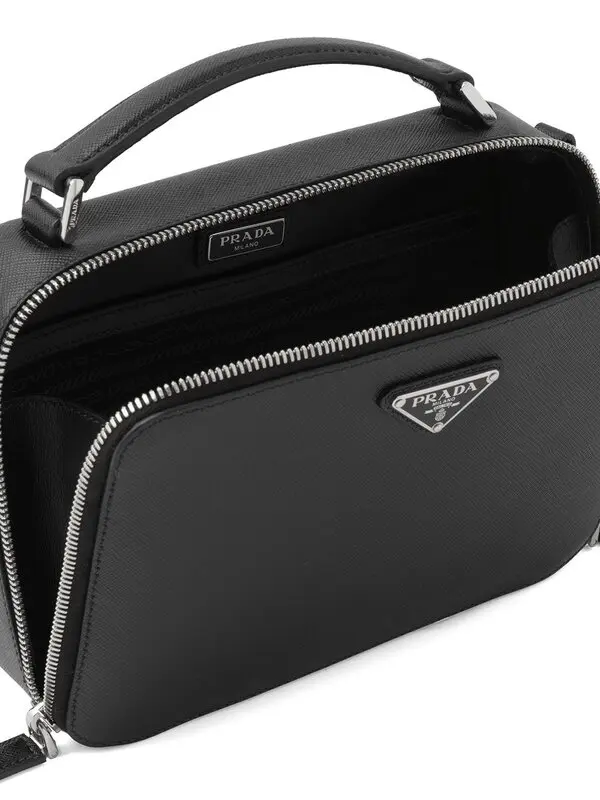 Prada Brique Saffiano Leather Bag - Black