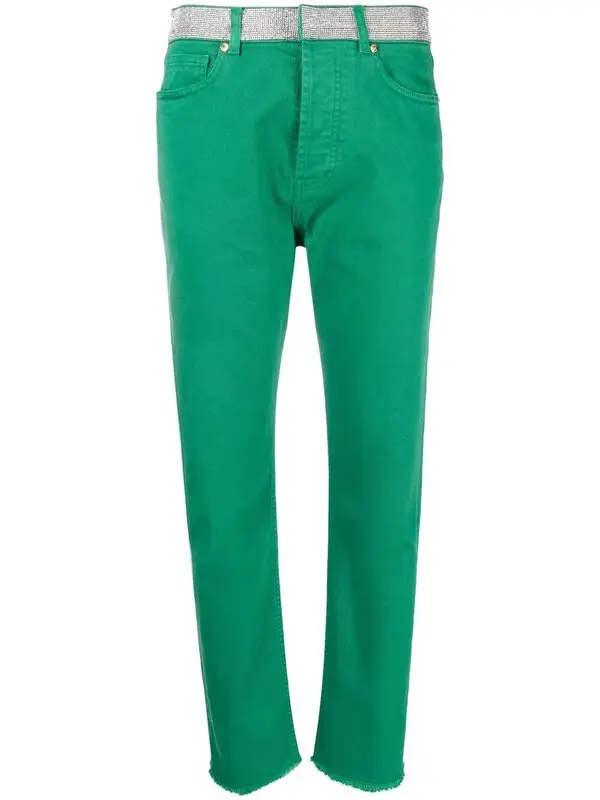 Alexandre Vauthier Embellished Slim Leg Jeans