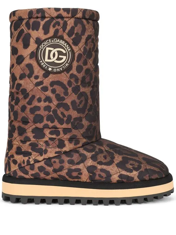 Dolce & Gabbana Leopard Print Boots