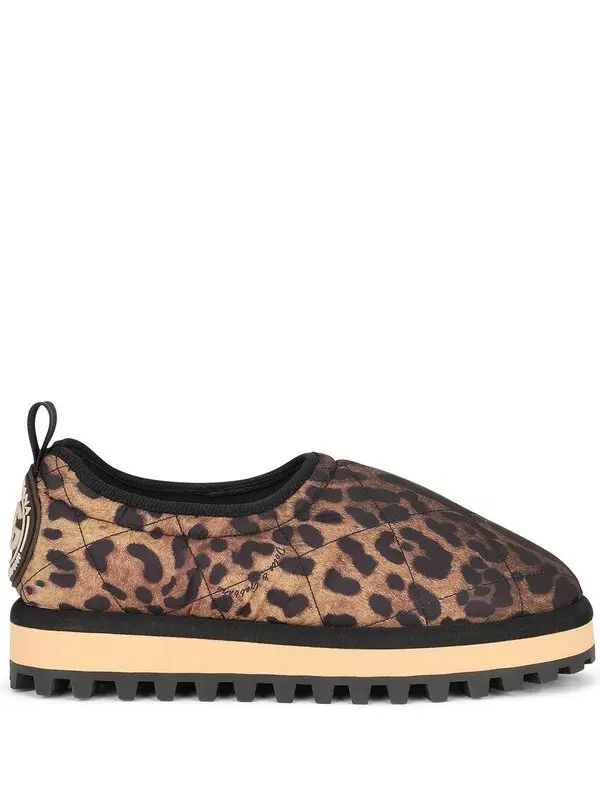 Dolce & Gabbana Leopard-print Slippers