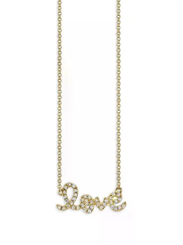 SYDNEY EVAN Diamond Love Pendant Necklace - Gold