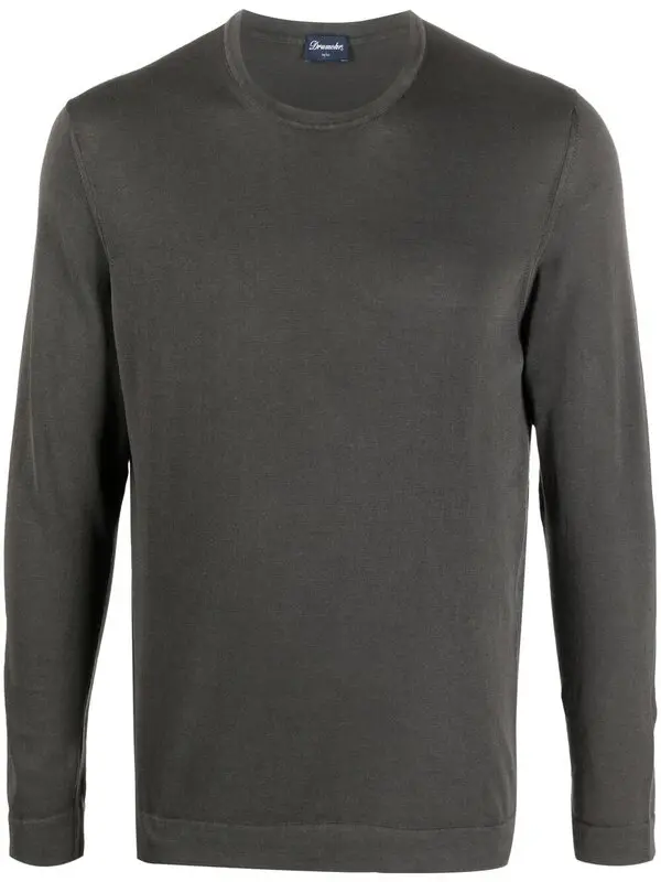 DRUMOHR Crew-neck Long-sleeved Top - Grey