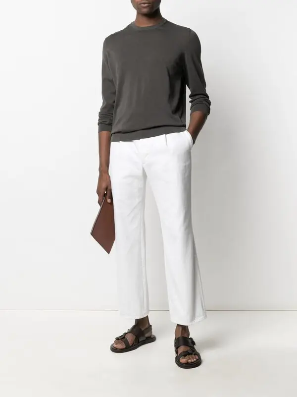 DRUMOHR Crew-neck Long-sleeved Top - Grey