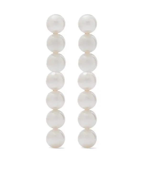 TASAKI Collection Line Balance Akoya Pearl Step Earrings - Gold