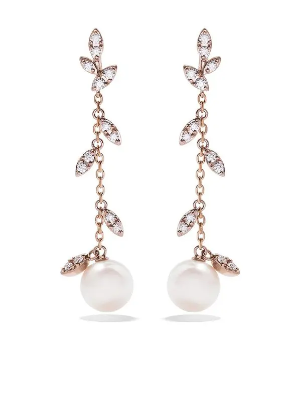 TASAKI Collection Line Kugel Diamond And Pearl Earrings - Gold