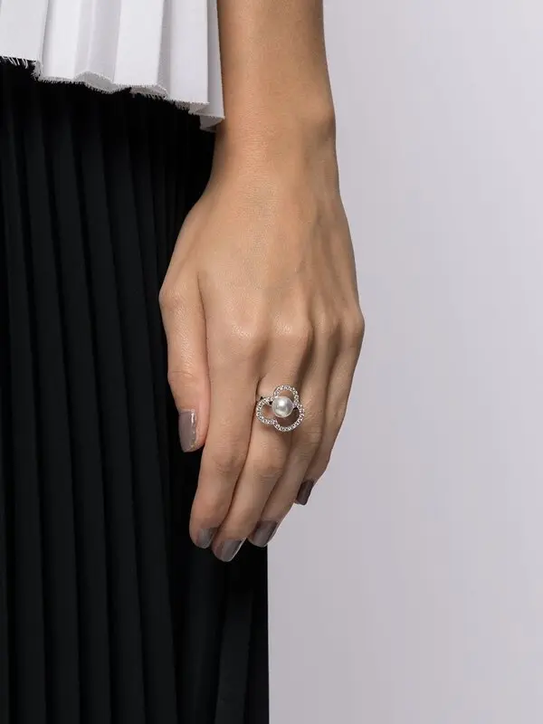 TASAKI 18kt White Gold Akoya Pearl And Diamond Ring