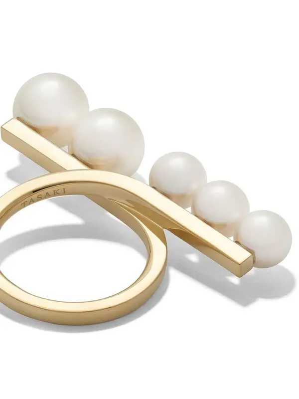 TASAKI 18kt Yellow Balance Loop Pearl Ring