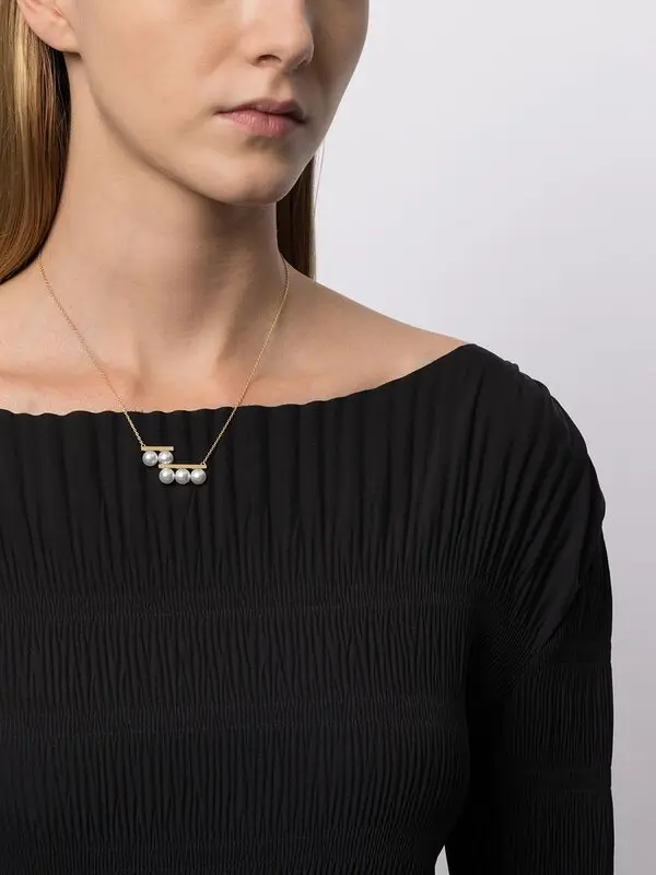TASAKI 18kt Yellow Akoya Pearl Necklace - Gold