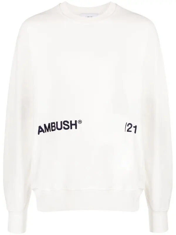 AMBUSH Logo-print Cotton Sweatshirt - White