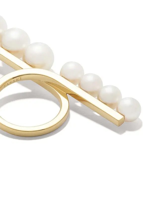 TASAKI 18kt Yellow Gold Akoya Pearl Balance Loop Ring