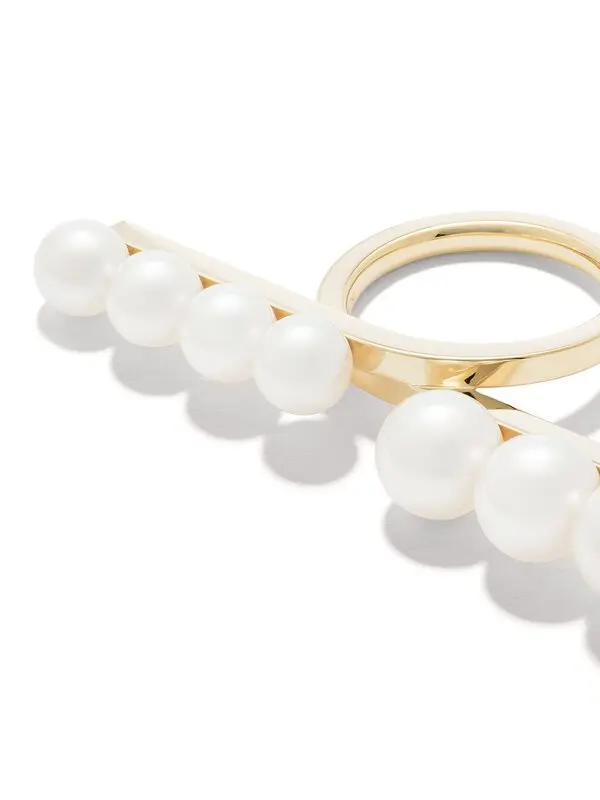 TASAKI 18kt Yellow Gold Akoya Pearl Balance Loop Ring