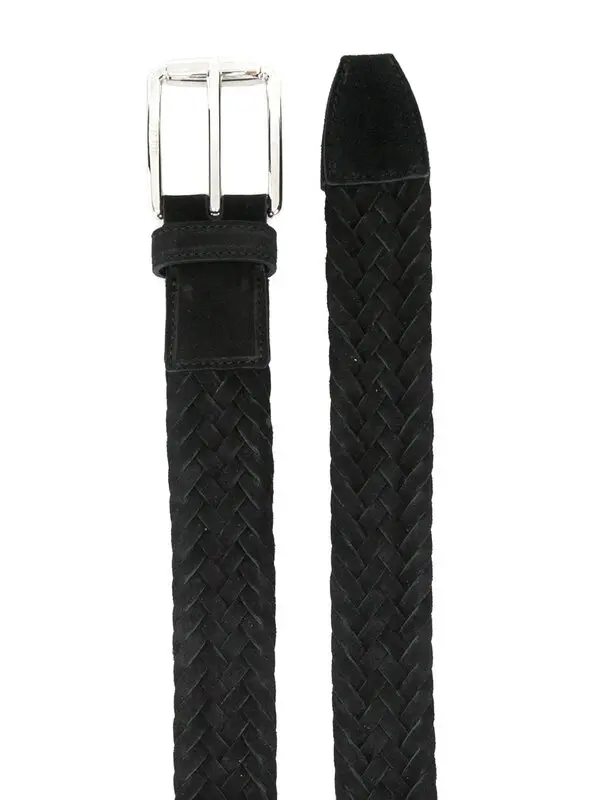 TOD'S Woven Leather Belt - Black