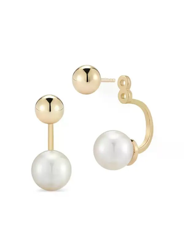 Mateo Pearl Ball Ear Jacket Earrings