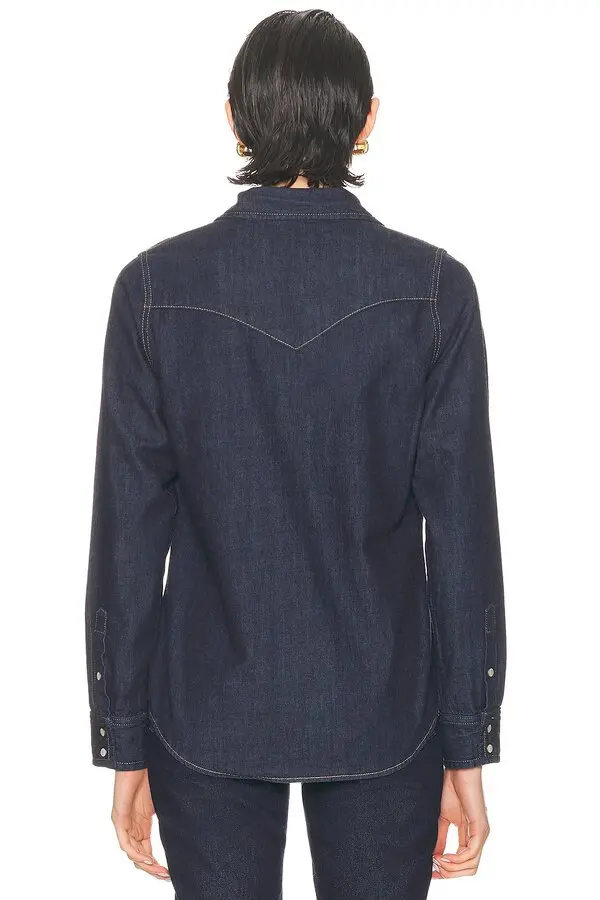 NILI LOTAN Travis Top - Indigo Rinse