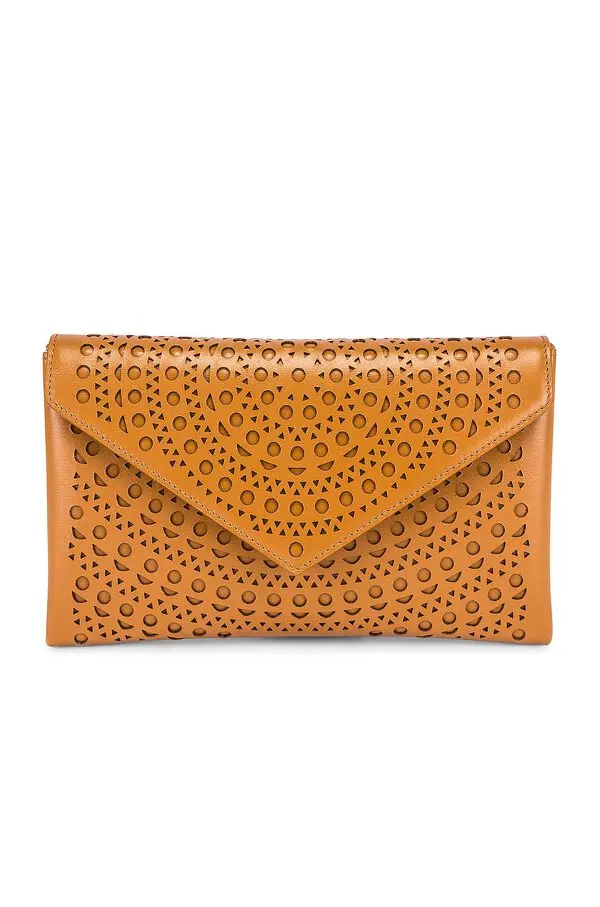 Alaïa Oum 20 Leather Laser Cut Clutch