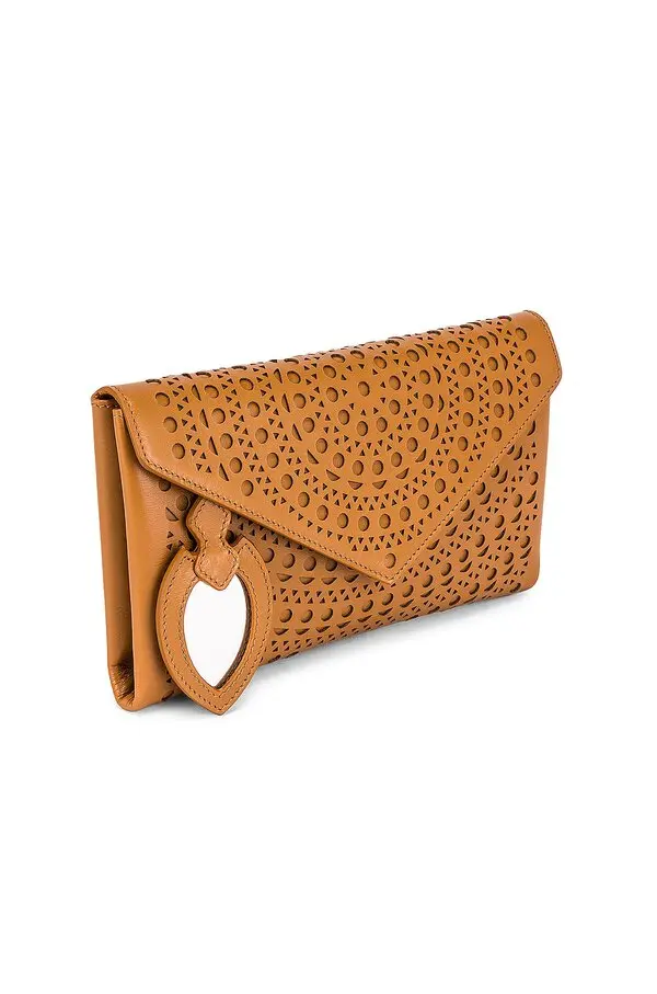 Alaïa Oum 20 Leather Laser Cut Clutch