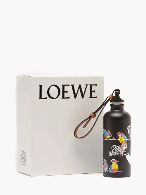 Buy Loewe X Sigg Parrots-print Metal Water Bottle - Black At 20