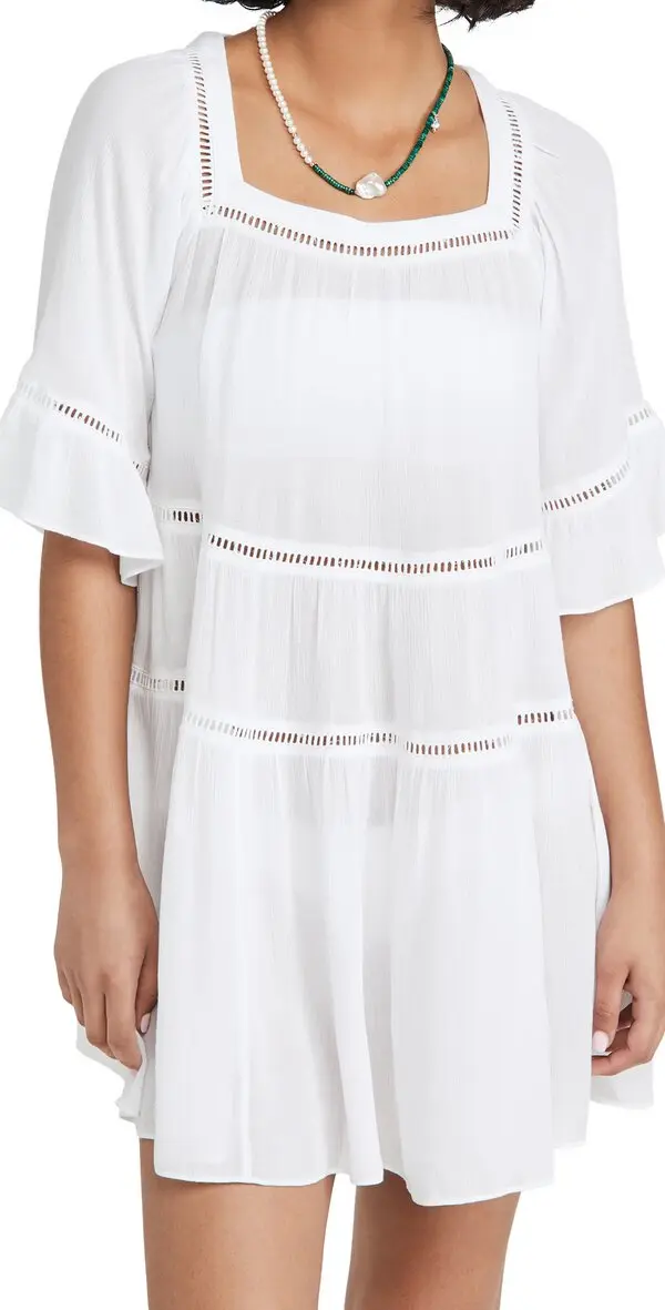 Playa Lucila Drop Waist Mini Dress - White