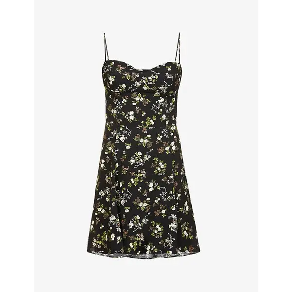 REFORMATION Saskia Floral-print Woven Mini Dress